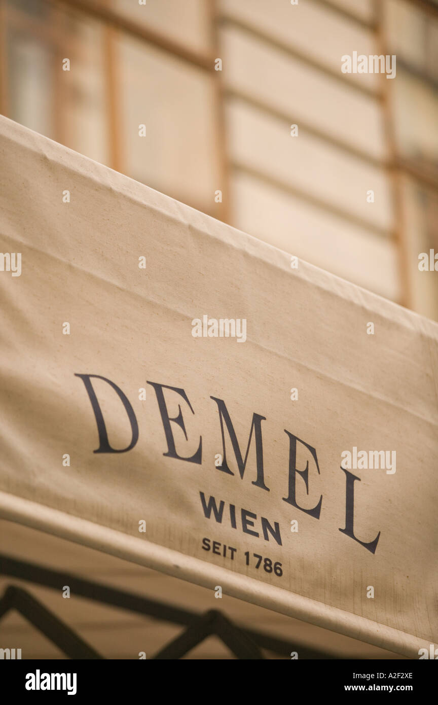 AUSTRIA, Vienna: Demel Cafe Sign / Famous Viennese Cafe Stock Photo - Alamy