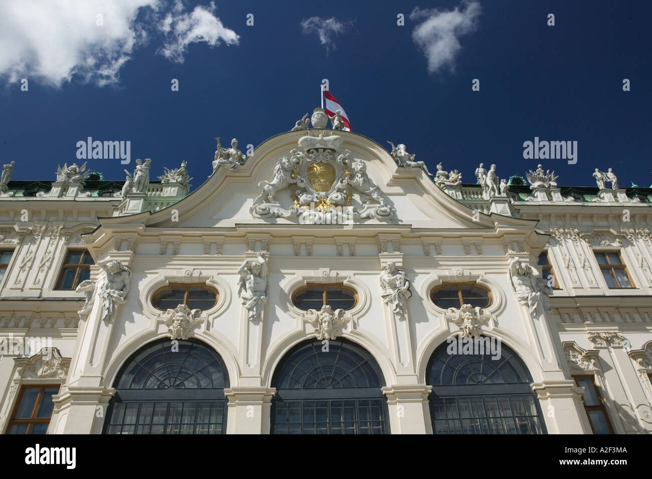 AUSTRIA, Vienna: Oberes Belvedere Palace Southern Facade Stock Photo ...
