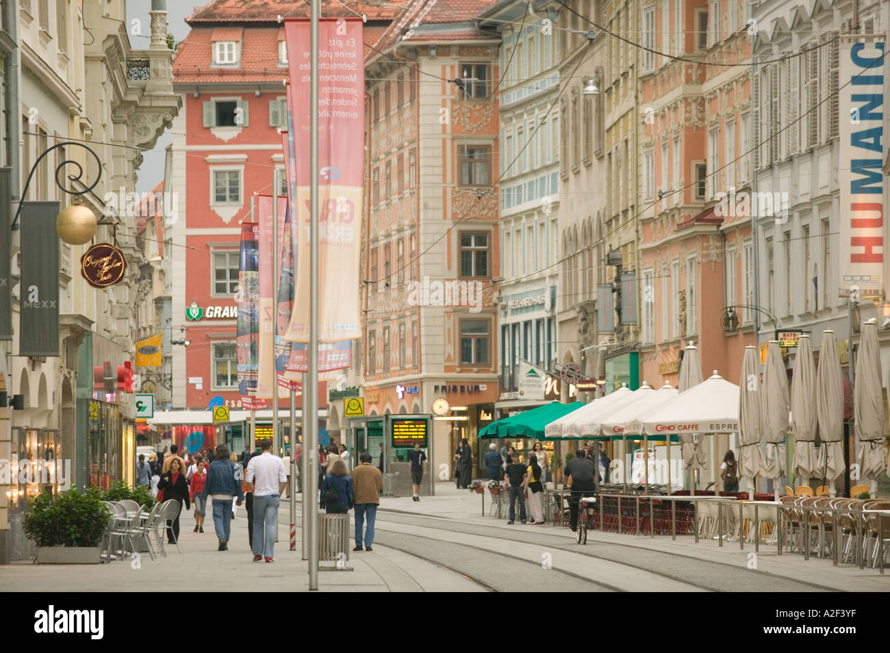 Graz pedestrian street hi-res stock photography and images - Alamy