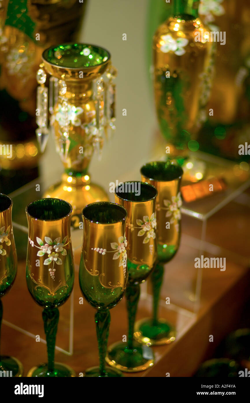 Bohemian glassware, Czech Republic, Prague Stock Photo - Alamy