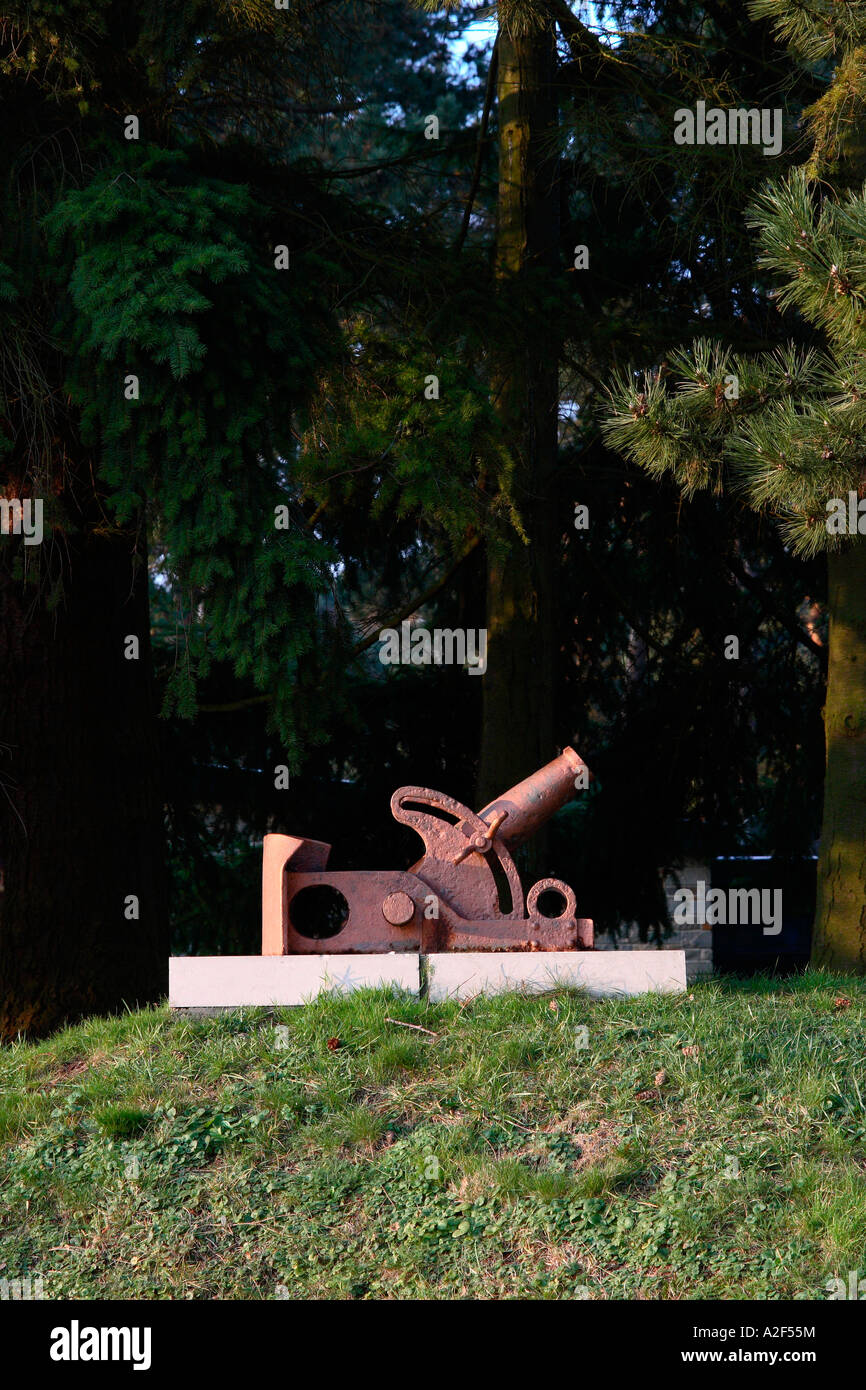 A trench mortar at the Vimy Ridge memorial to Canadian war dead in ...