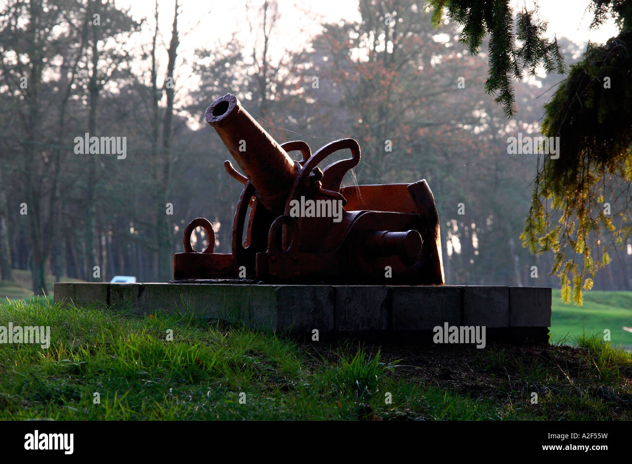 A trench mortar at the Vimy Ridge memorial to Canadian war dead in ...