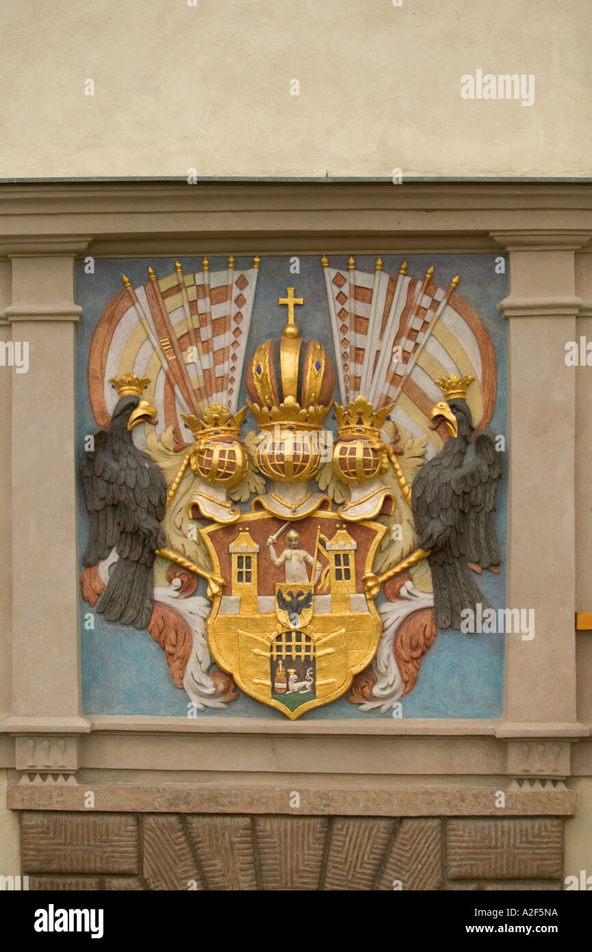 Coat of arms, Czech Republic, Prague Stock Photo - Alamy