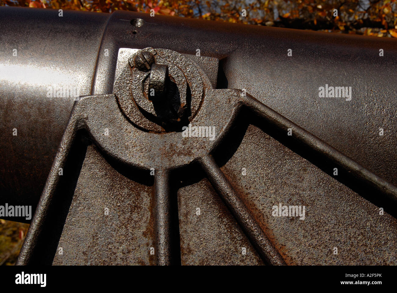 Trophy cannon detail from sunken Spanish Cruiser Castilla Stock Photo ...