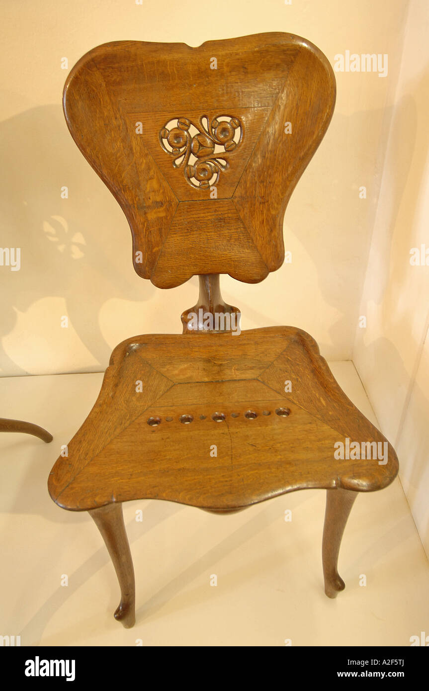 Barcelona, Park Guell, Gaudi museum, chair by architect Antonio Gaudi ...