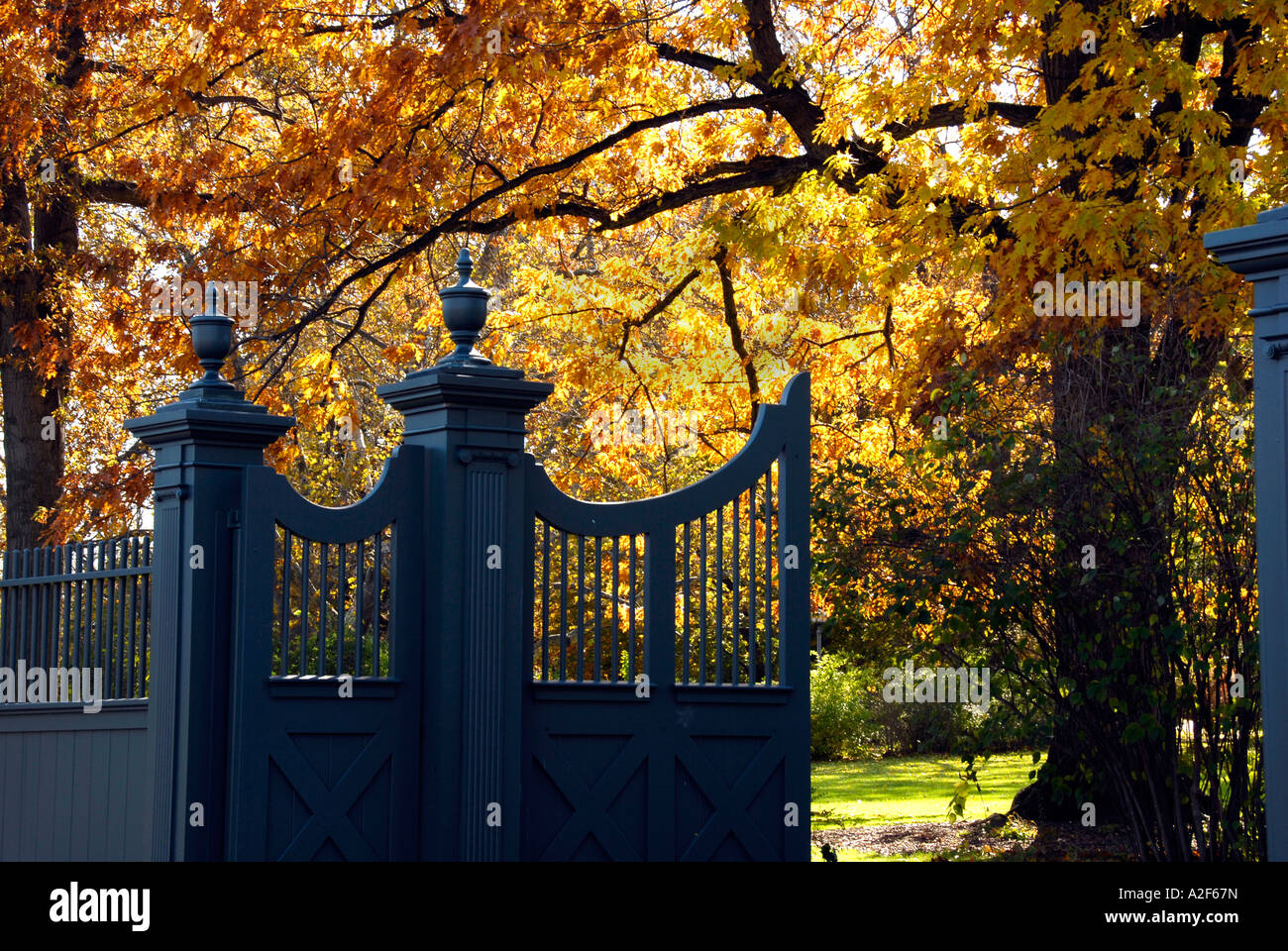 Shaded gate hi-res stock photography and images - Alamy