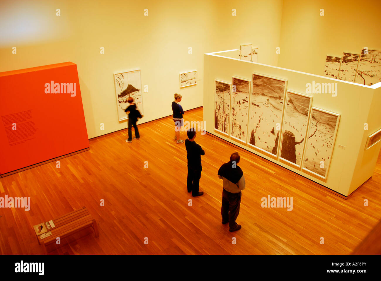 People in art museum Stock Photo - Alamy