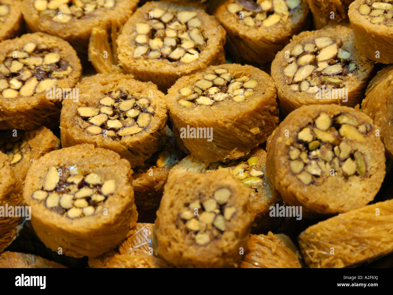 Turkish sweeties at the Egyptian Market in Istanbul, Turkey Stock Photo ...