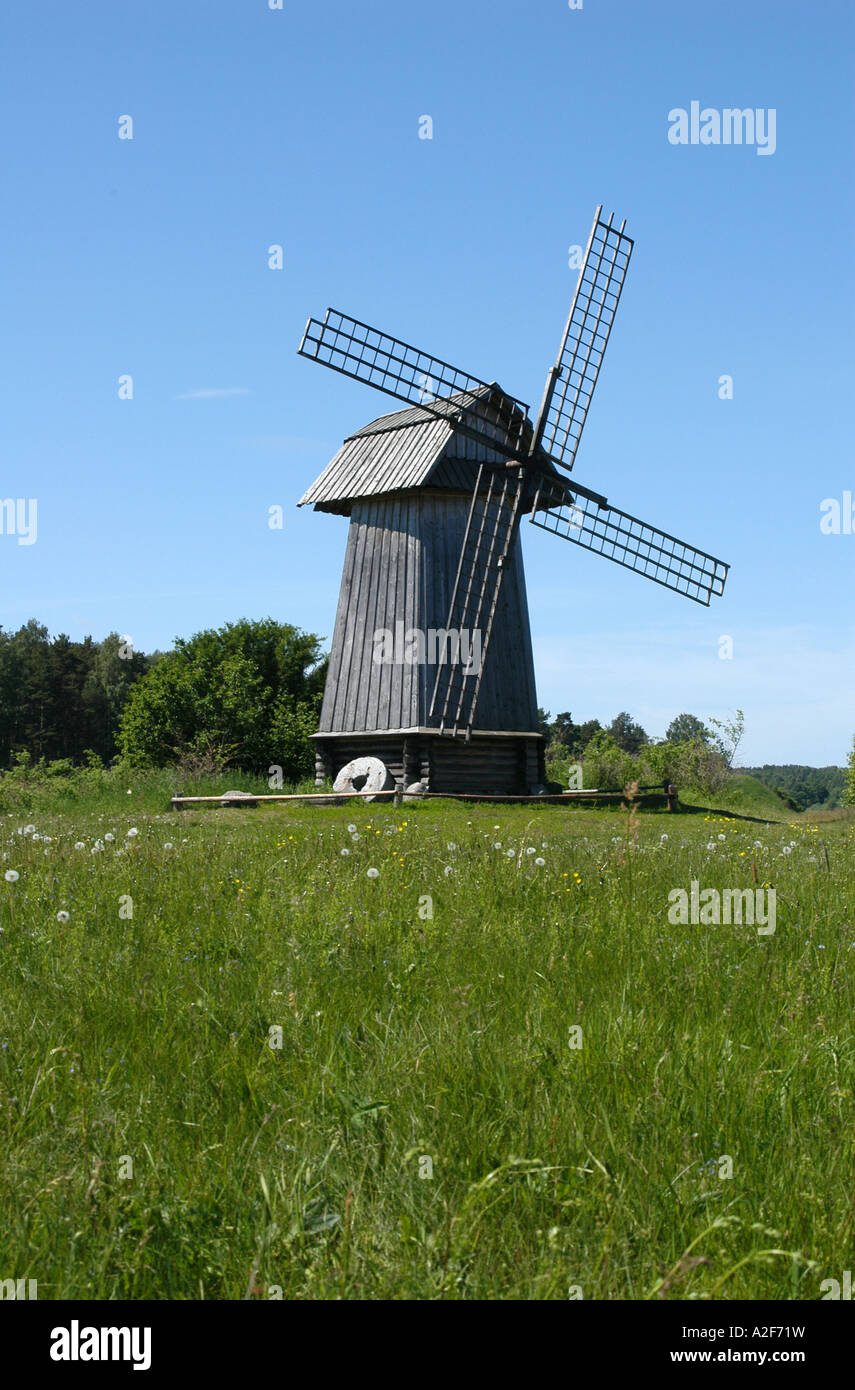 Old windmill in Mikhailovskoe, a family estate of the famous Russian ...