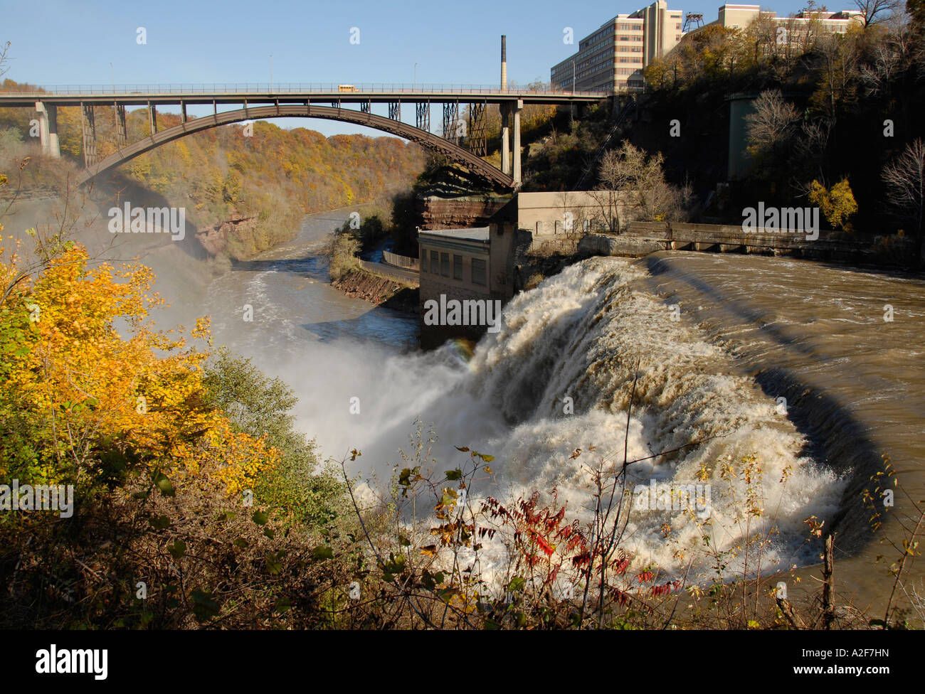 Lower falls of Genesee River, Rochester, NY USA Stock Photo - Alamy