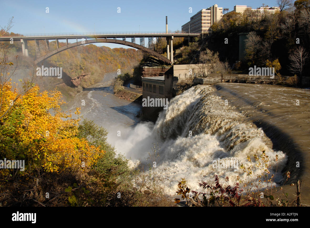 Lower falls of Genesee River, Rochester, NY USA Stock Photo - Alamy