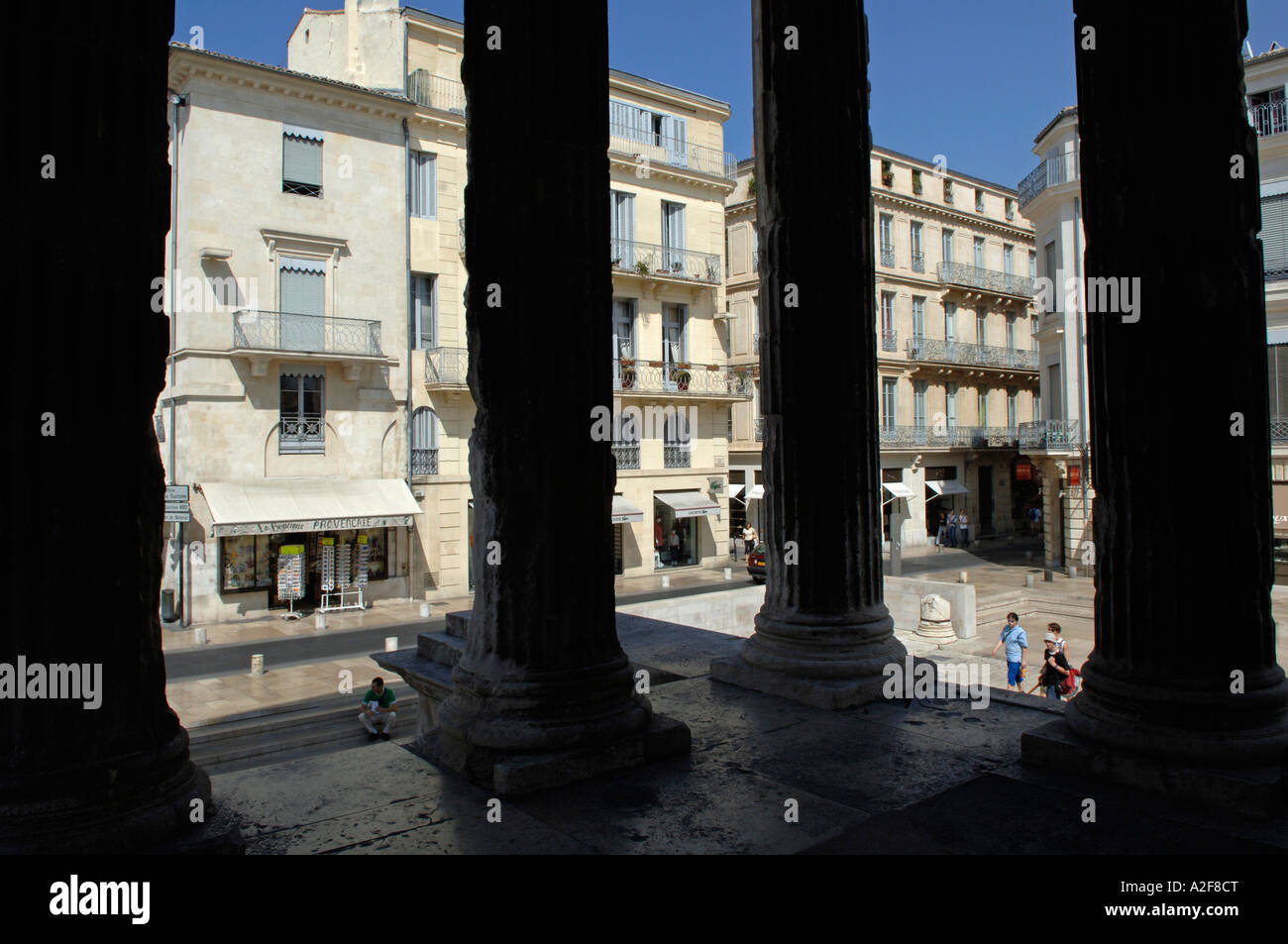 Nimes, city center Stock Photo - Alamy