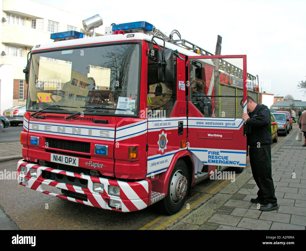 West Sussex Fire and Rescue Service vehicle in Worthing West Sussex ...