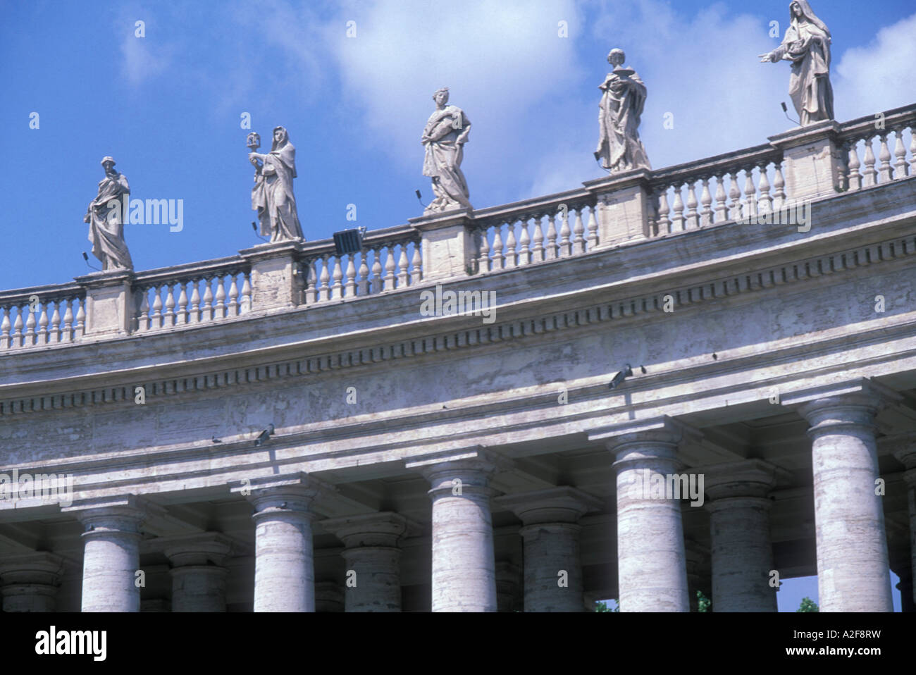 Statues of the Popes on the roof of the Vatican, Rome, Italy Stock ...