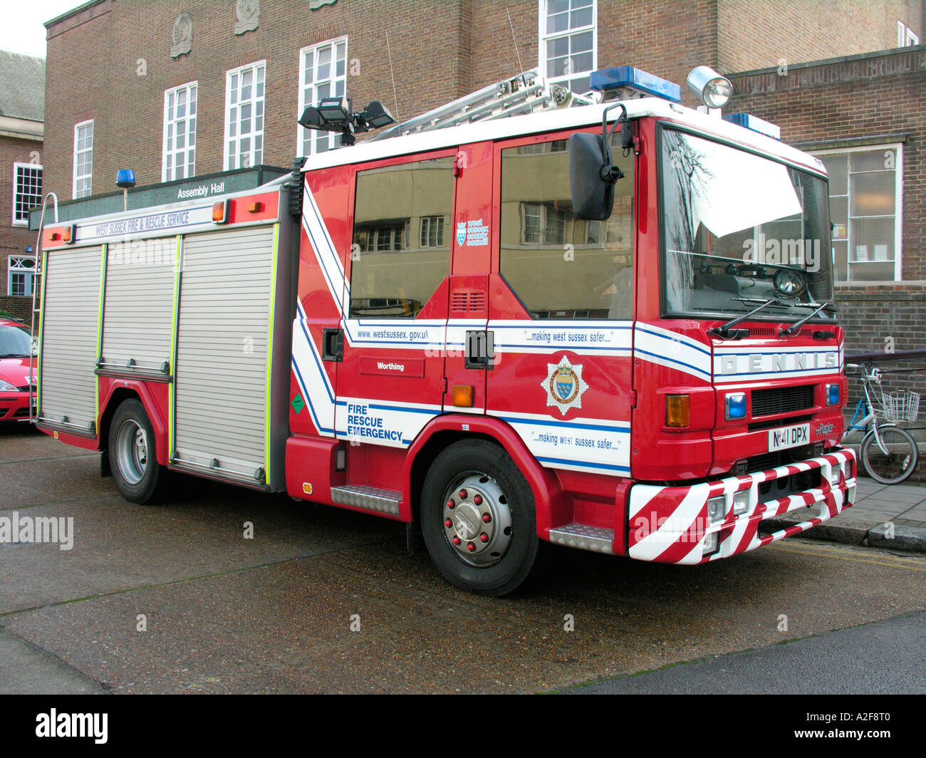 West Sussex Fire and Rescue Service vehicle in Worthing West Sussex ...