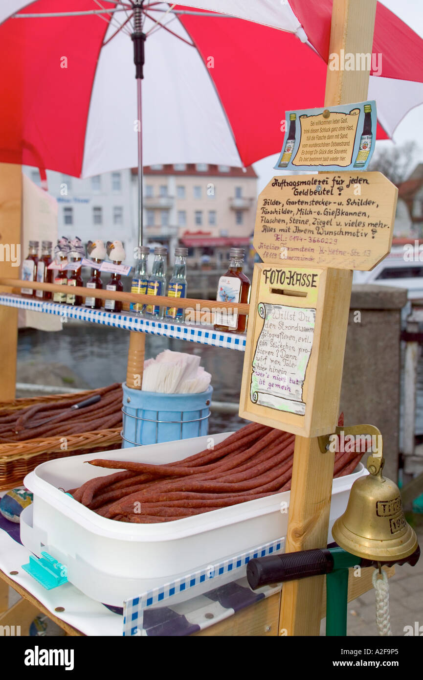 Europe, Germany, Warnemunde, food stall Stock Photo - Alamy