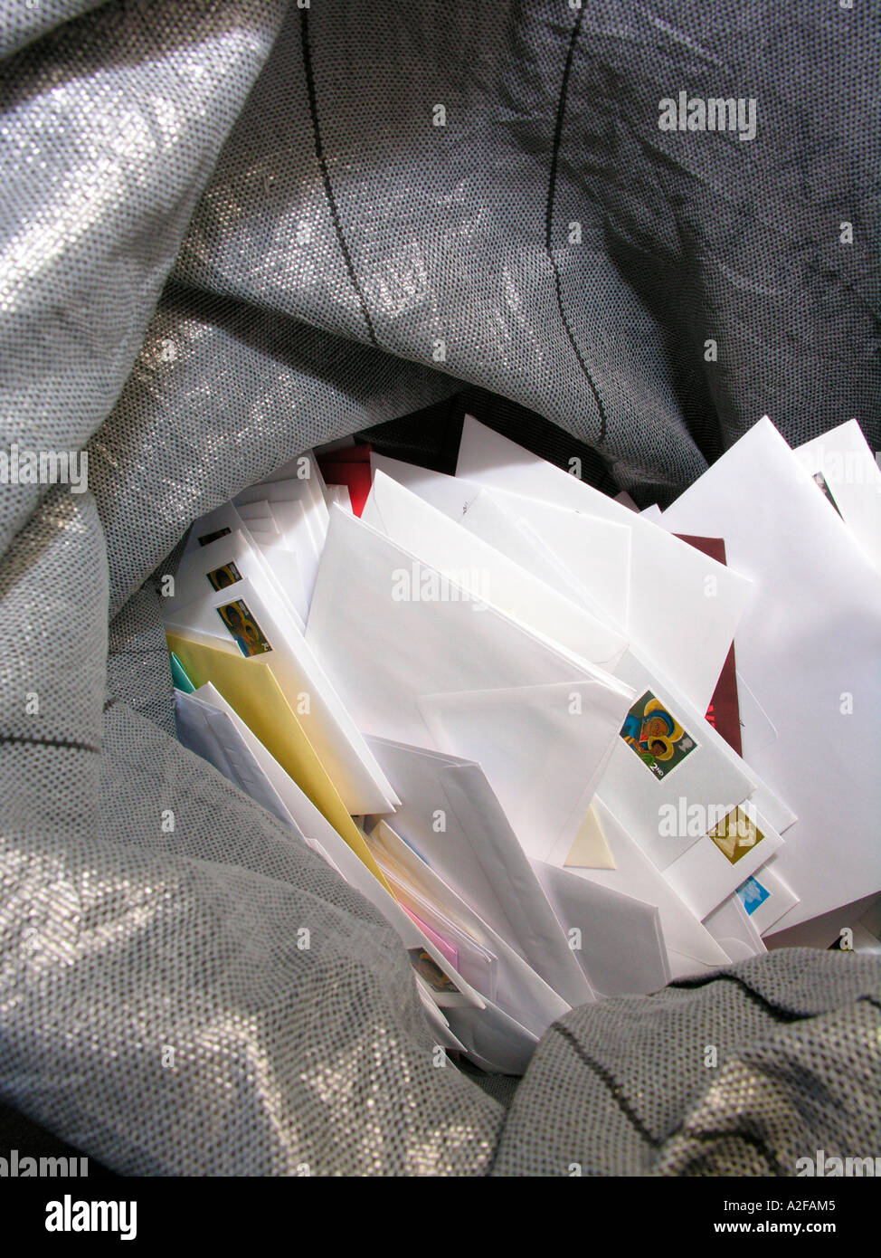 sack of post awaiting collection Stock Photo - Alamy