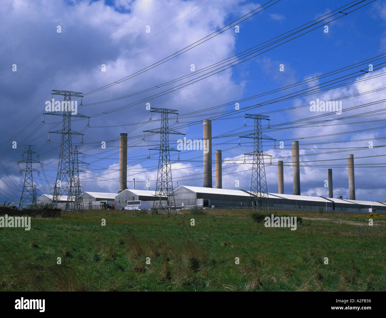 British Alcan's aluminium smelter plant at Lynemouth, Northumberland ...