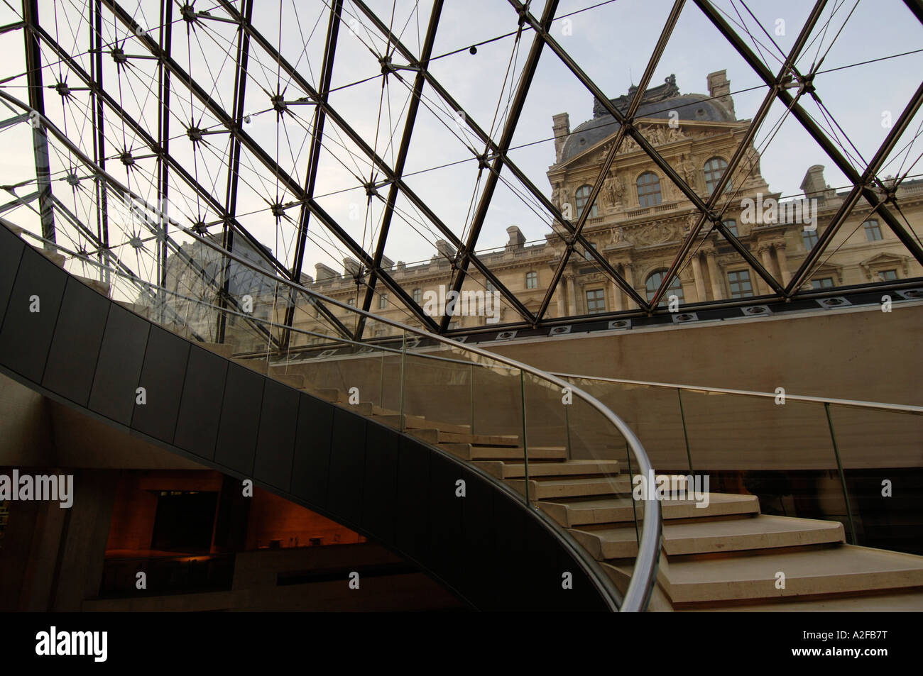 Louvre museum staircase hi-res stock photography and images - Alamy