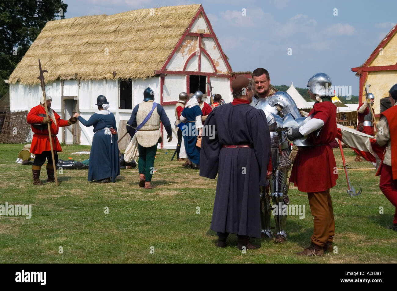 Medieval re enactors at the Festival of History 2004 Stock Photo - Alamy