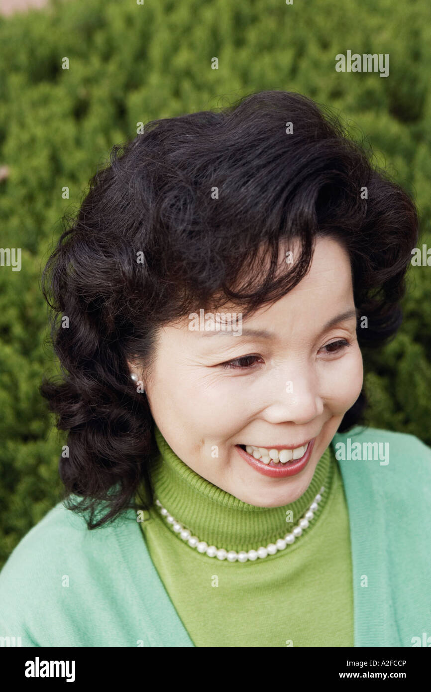 Woman cardigan pearl hi-res stock photography and images - Alamy