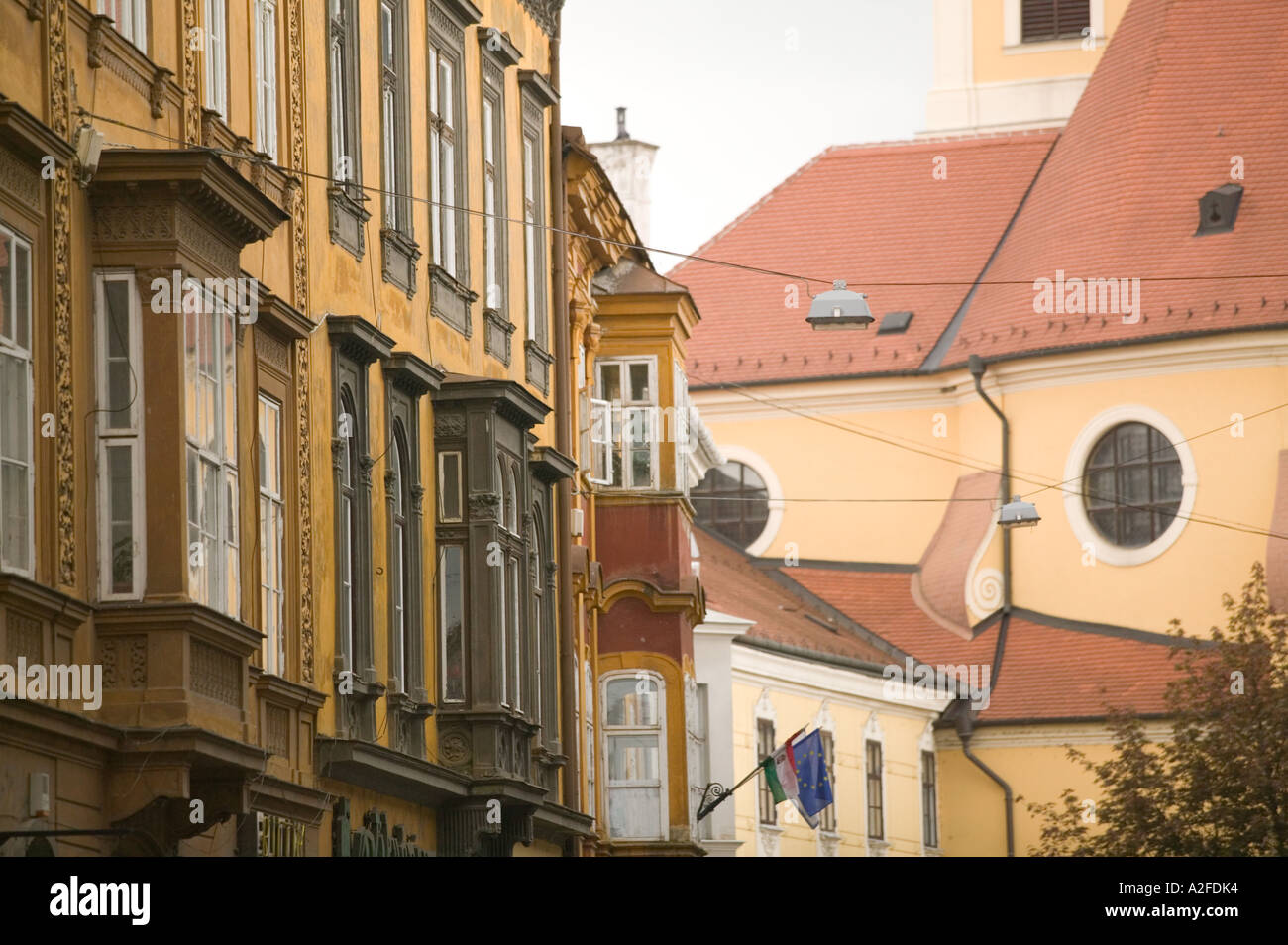 HUNGARY, WESTERN TRANSDANUBIA, Gyor: Old Town Buildings Stock Photo - Alamy
