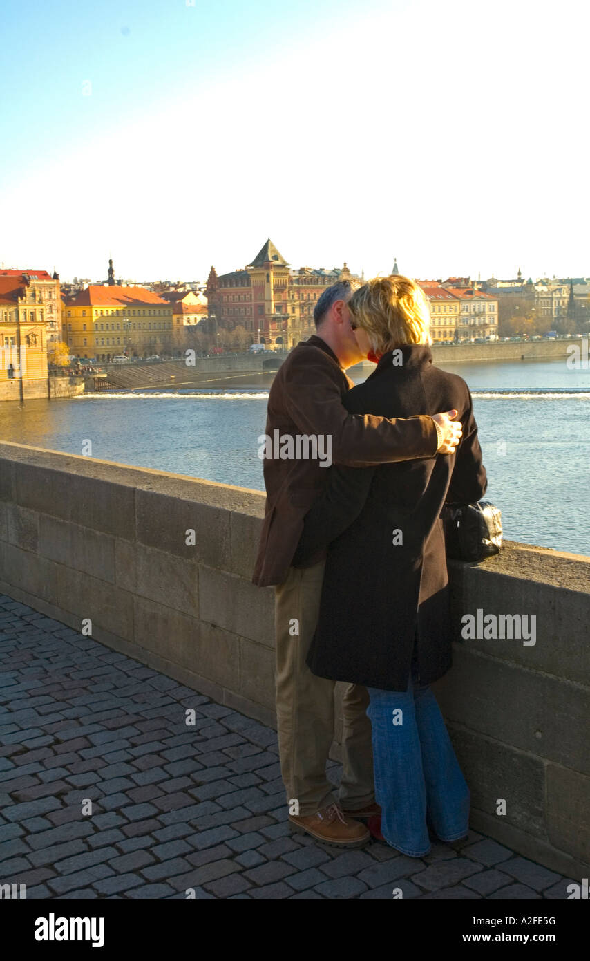 Charles Bridge in central Prague the capital of Czech Republic Stock ...