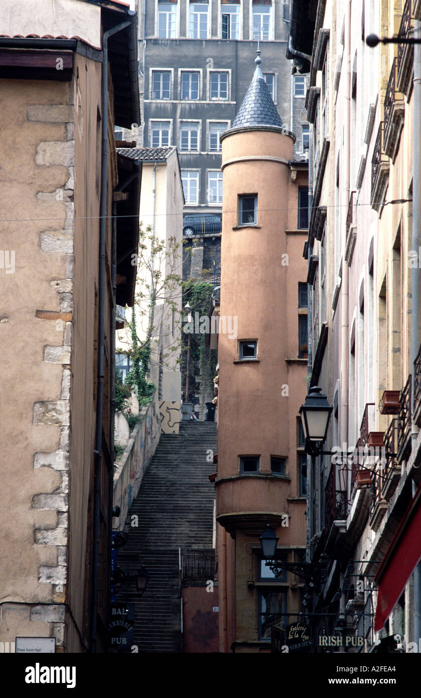 Lyon street steps hi-res stock photography and images - Alamy