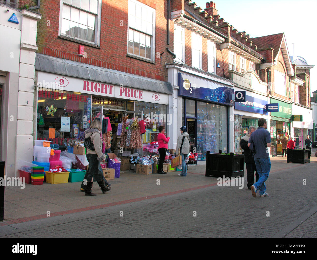 shoppers in shopping precinct Bognor Regis West Sussex Stock Photo - Alamy