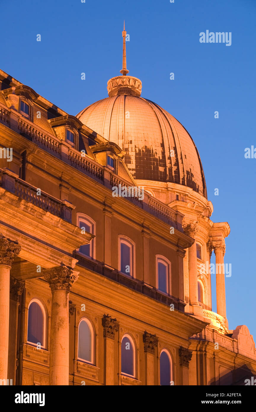 HUNGARY, Budapest: Buda / Castle Hill, Dome of Ludwig Museum / Evening ...