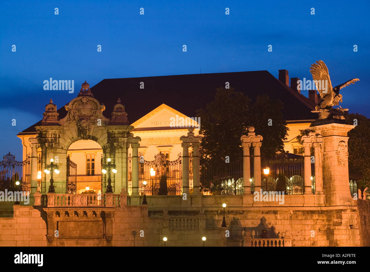HUNGARY, Budapest: Buda / Castle Hill, Corvinus Gate & Turul Eagle ...