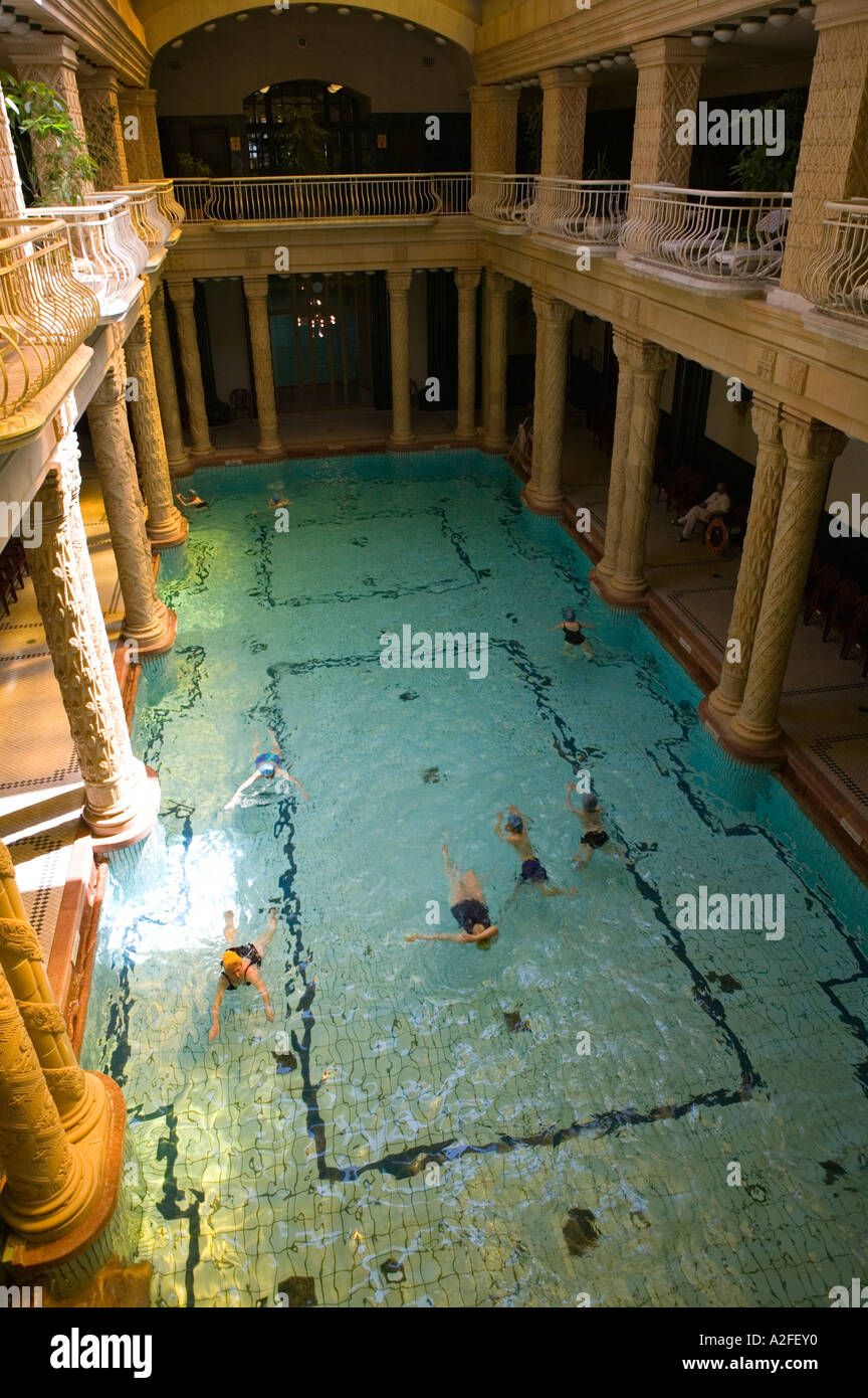 HUNGARY, Budapest: Gellert Baths, Interior Pool Stock Photo - Alamy