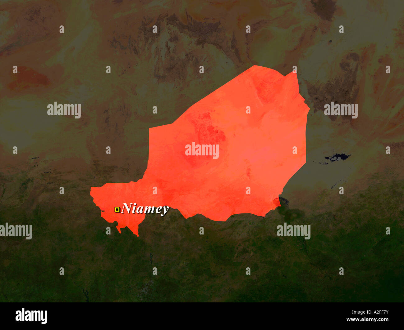 Satellite image of niger hi-res stock photography and images - Alamy