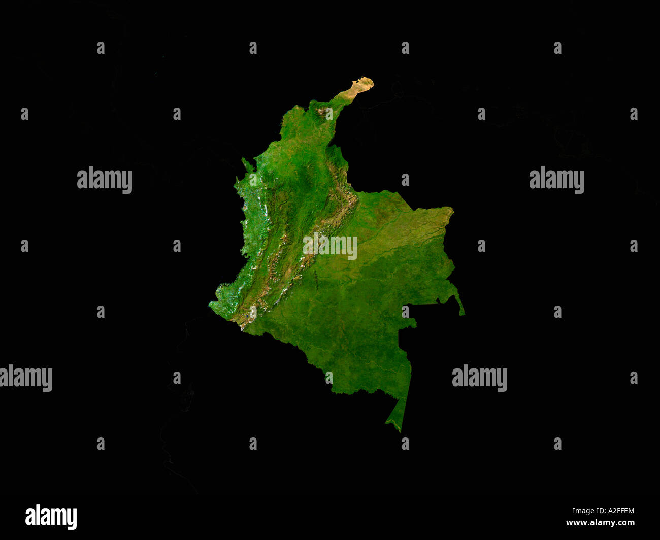 Satellite view colombia hi-res stock photography and images - Alamy