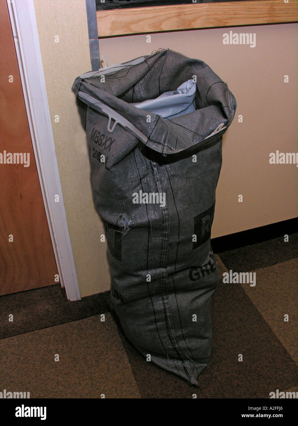 sack of parcels awaiting collection Stock Photo - Alamy