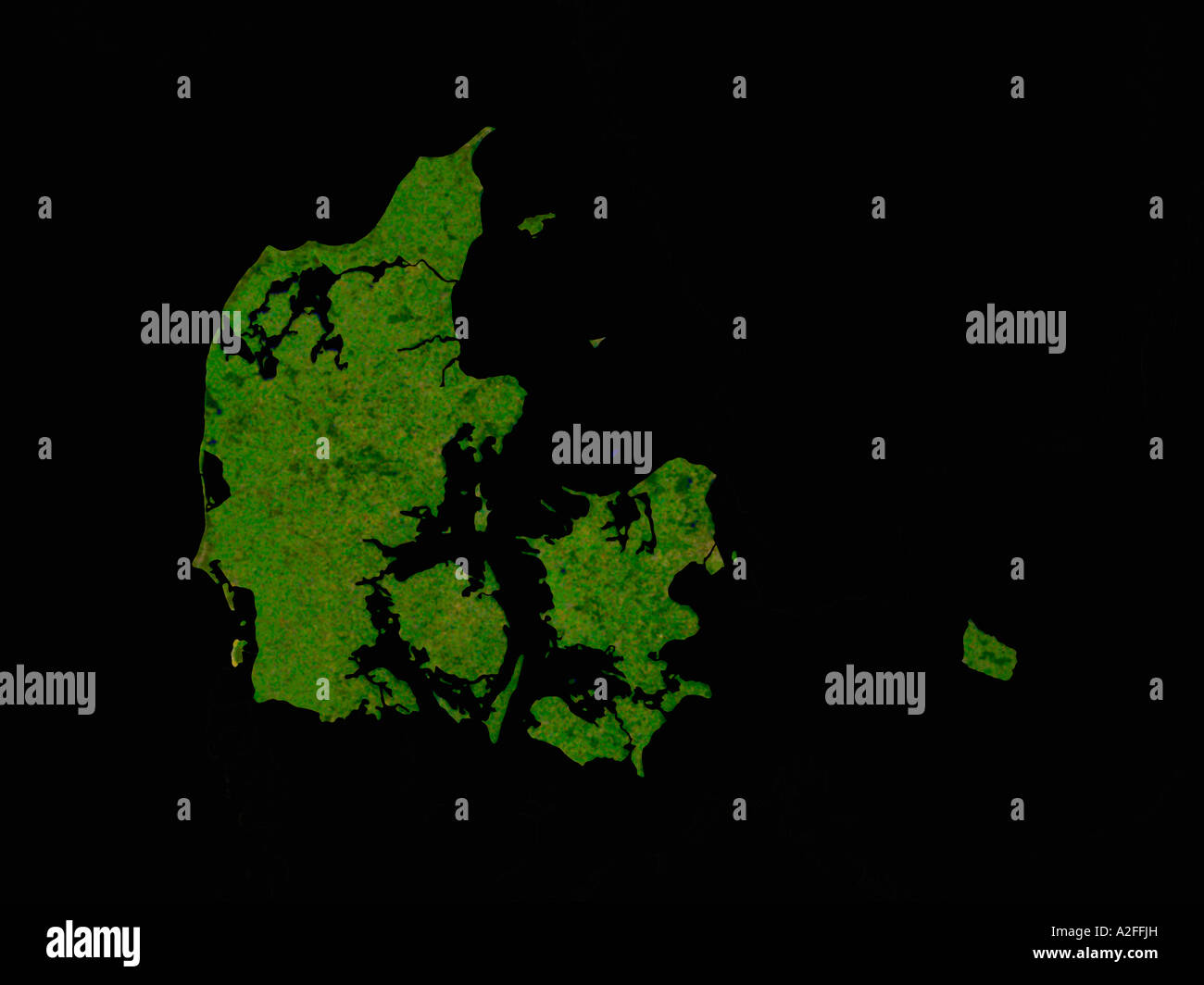 Highlighted satellite image of denmark hi-res stock photography and images - Alamy