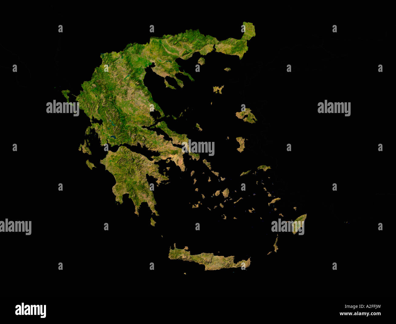 Satellite image of greece hi-res stock photography and images - Alamy