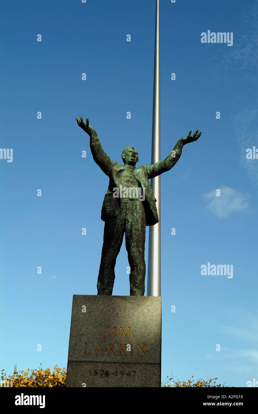 Jim Larkin statue and the Spike O Connell Street Dublin Ireland Stock ...
