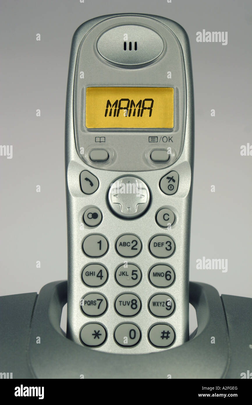 Mum calling phone hi-res stock photography and images - Alamy