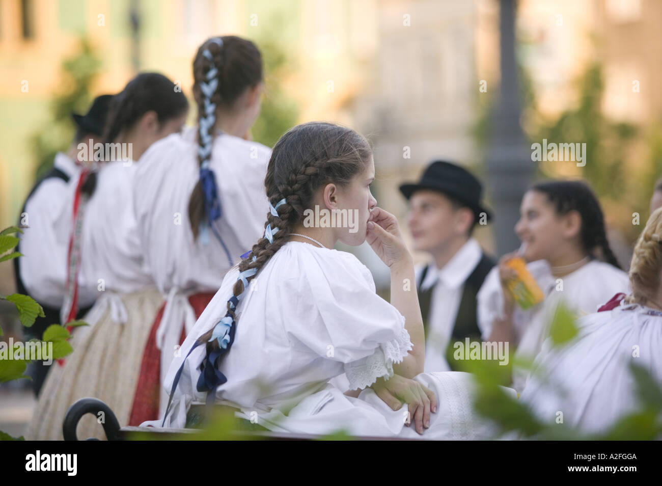 HUNGARY, Eastern Plain, DEBRECEN: Kalvin ter Square, Hungarian Folk ...
