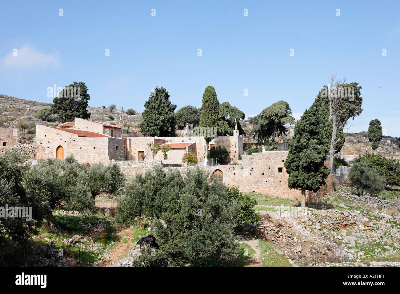 Monastery Aretiou, Eastern Crete, Greece Stock Photo - Alamy