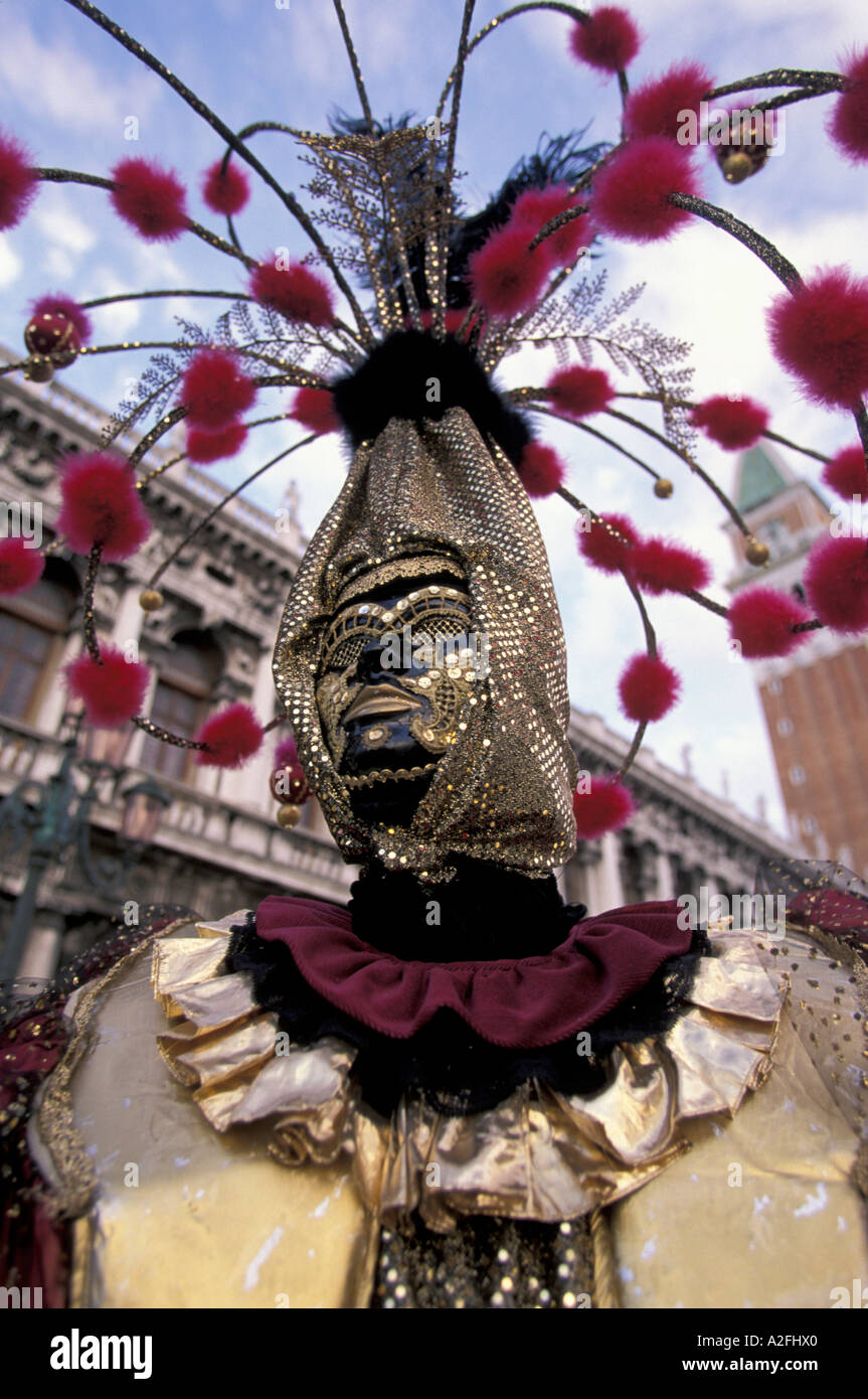 Europe, Italy, Venice. Carnival costumes; Plaza San Marco (MR Stock ...