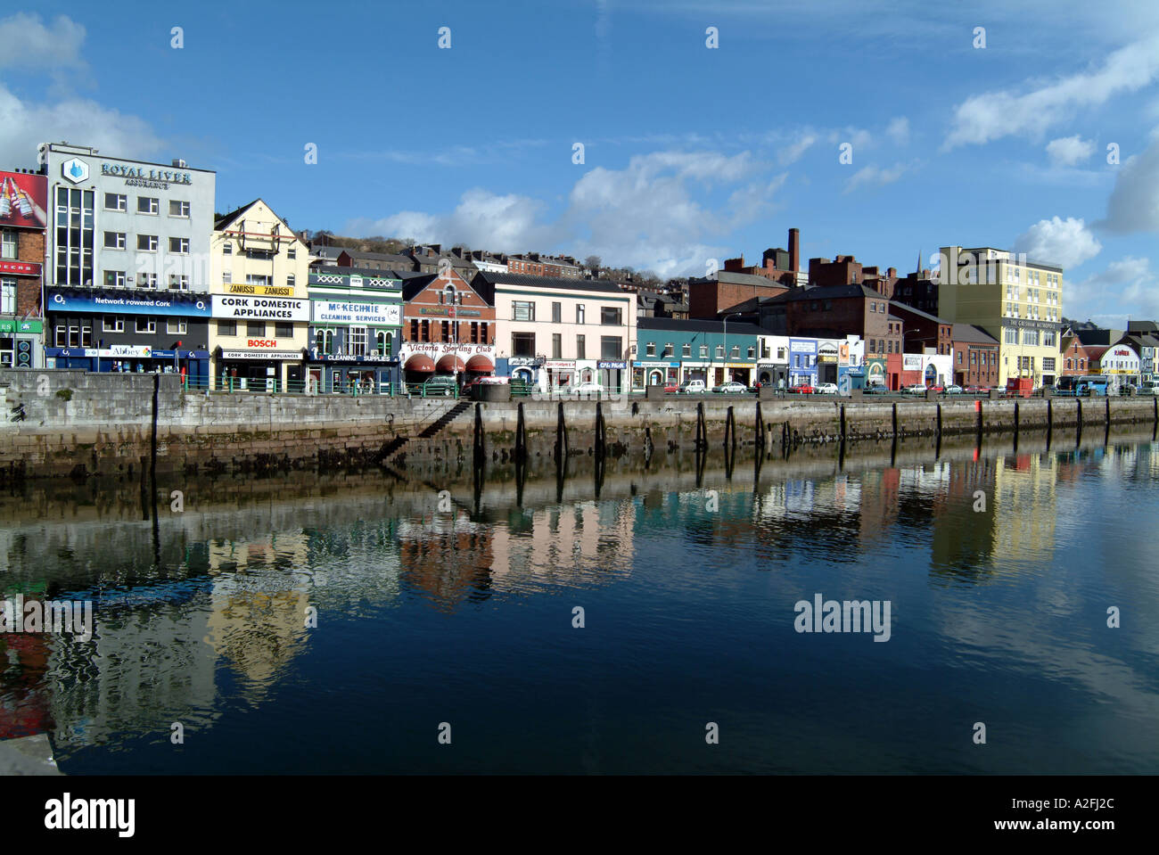 Cork southern Ireland Eire EU Europe The north channel River Lee Stock ...