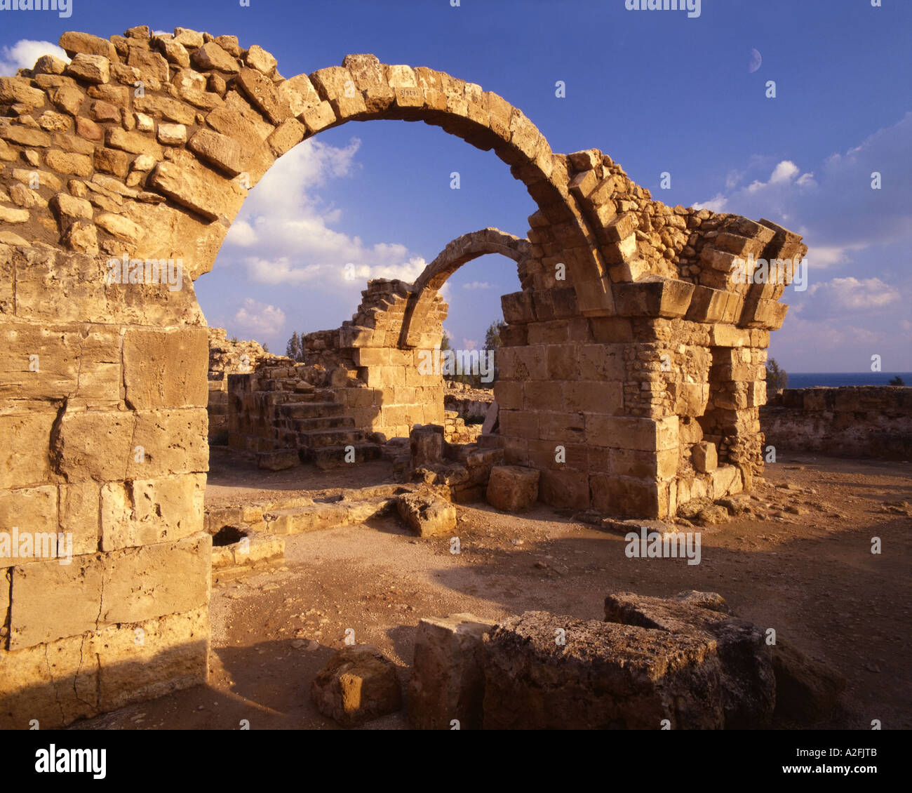 CY - PAPHOS: Byzantine Castle Ruins at Paphos Stock Photo - Alamy