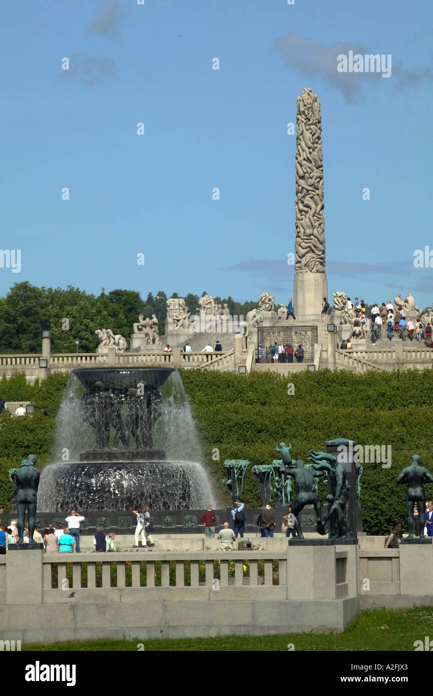 Norway, Vigeland Sculpture Park, with 192 sculptures and over 600 ...
