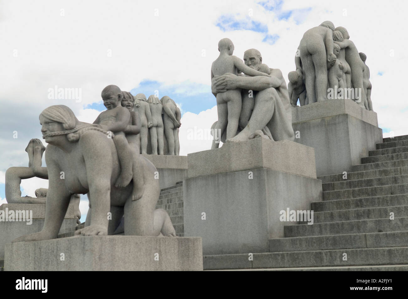 Norway, Vigeland Sculpture Park, with 192 sculptures and over 600 ...
