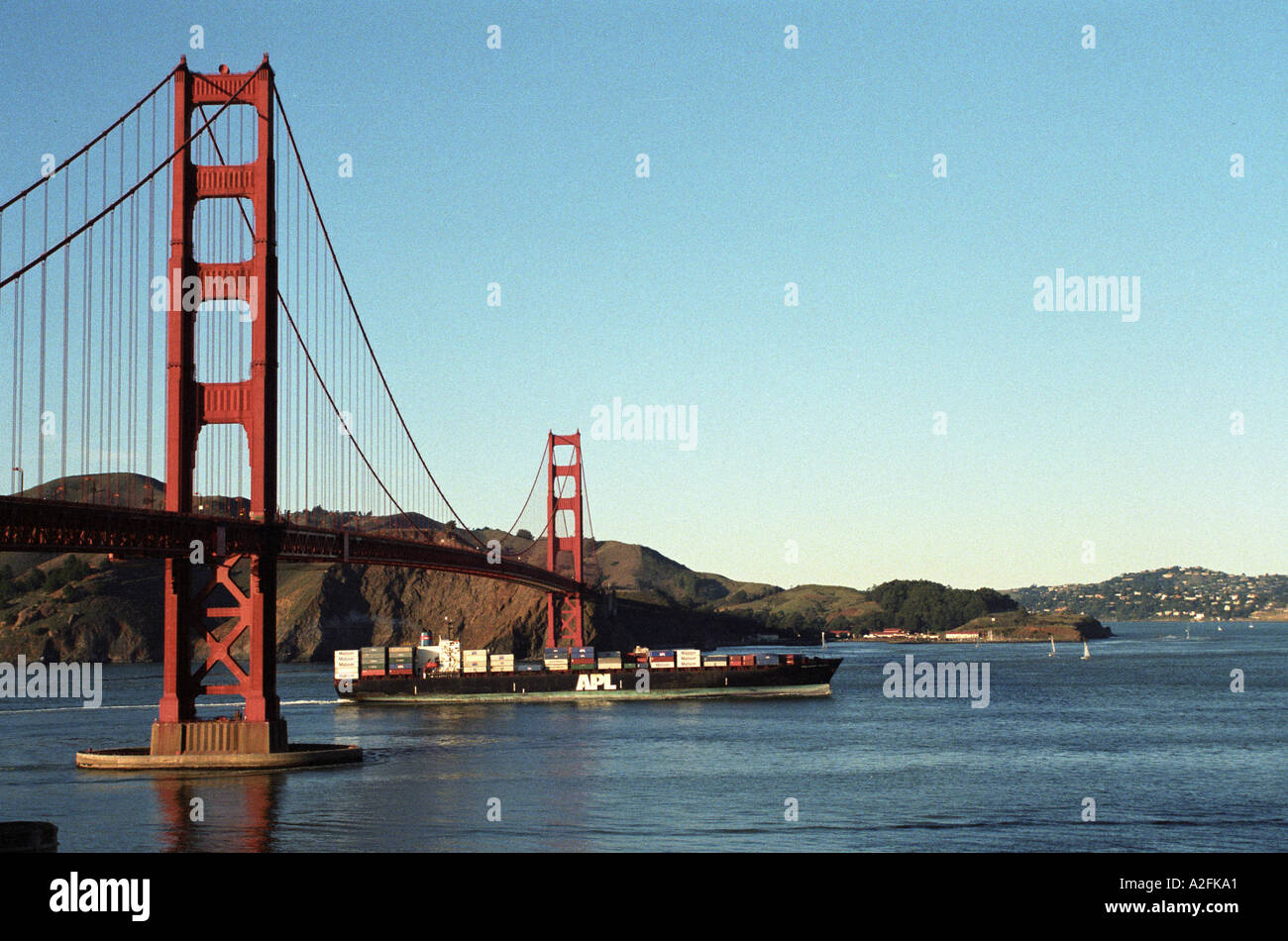 Container Vessel Entering San Francisco Bay Stock Photo - Alamy