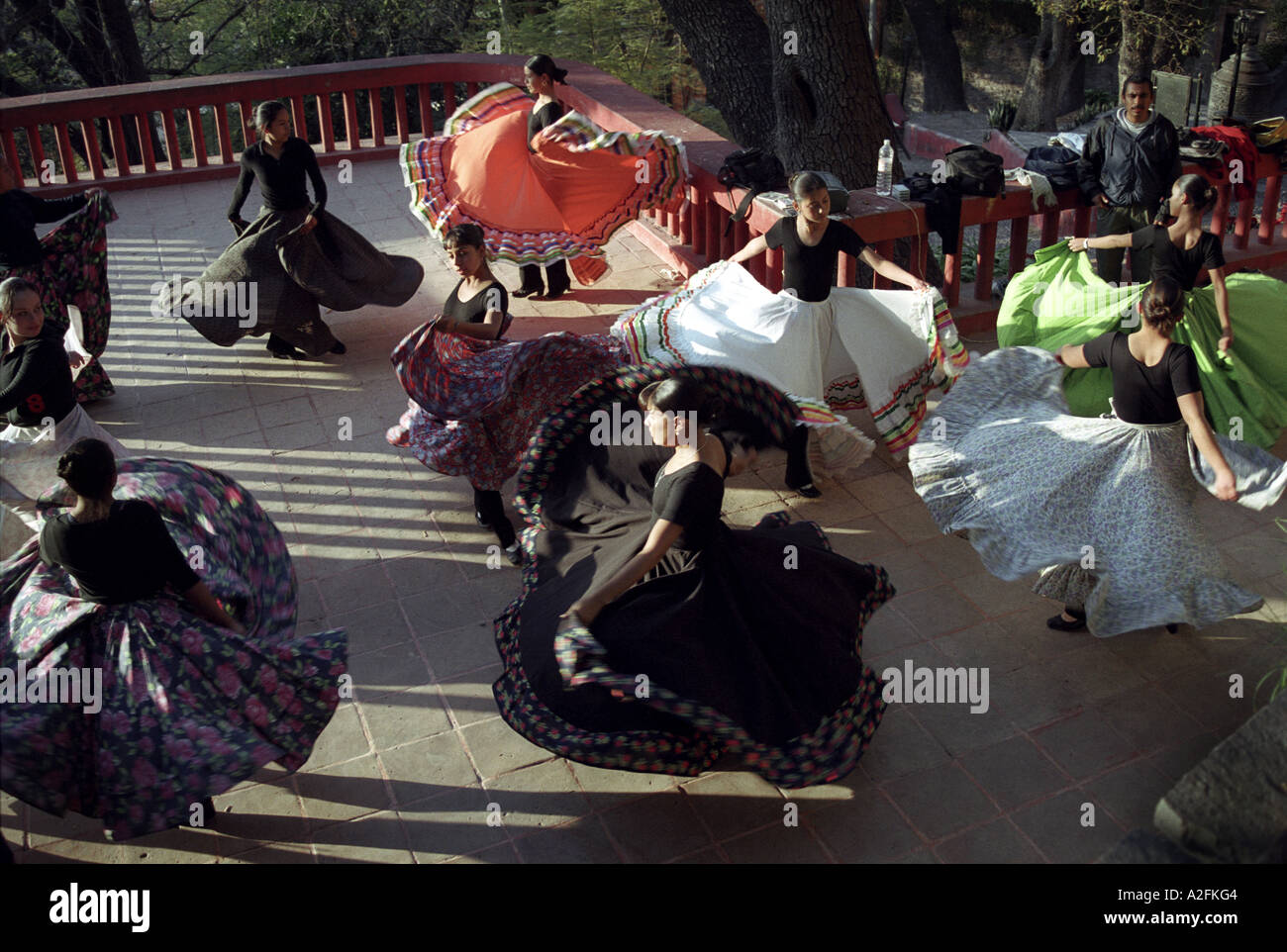 Young women rehearsing traditional dances for the Easter celebration in ...