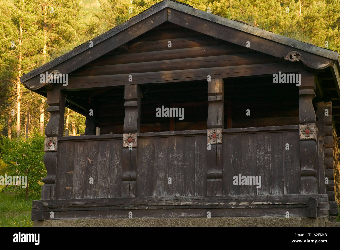 Buildings display icons of nordic cultural history Norway Stock Photo ...