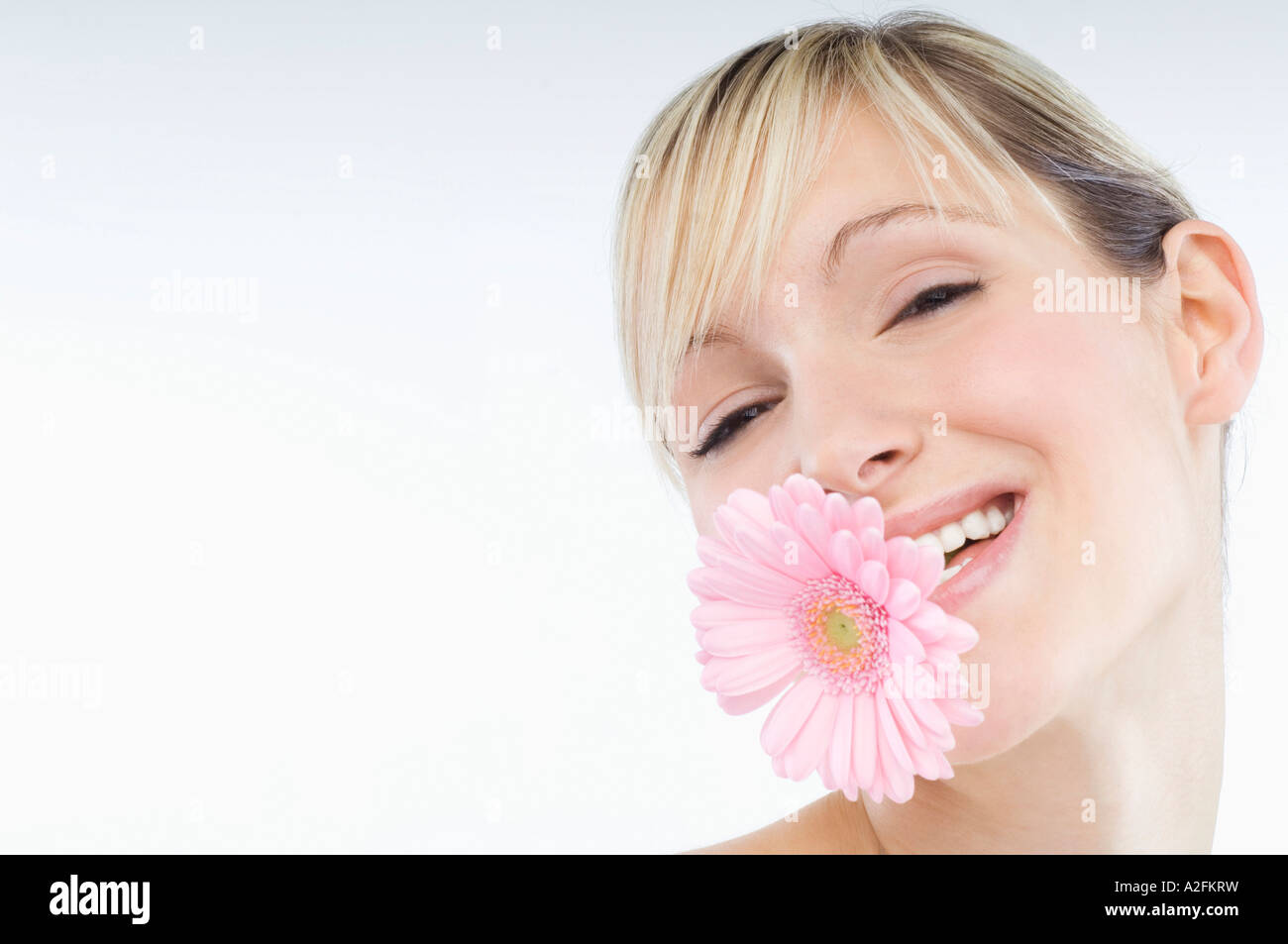 Happy smile mouth woman Cut Out Stock Images & Pictures - Alamy